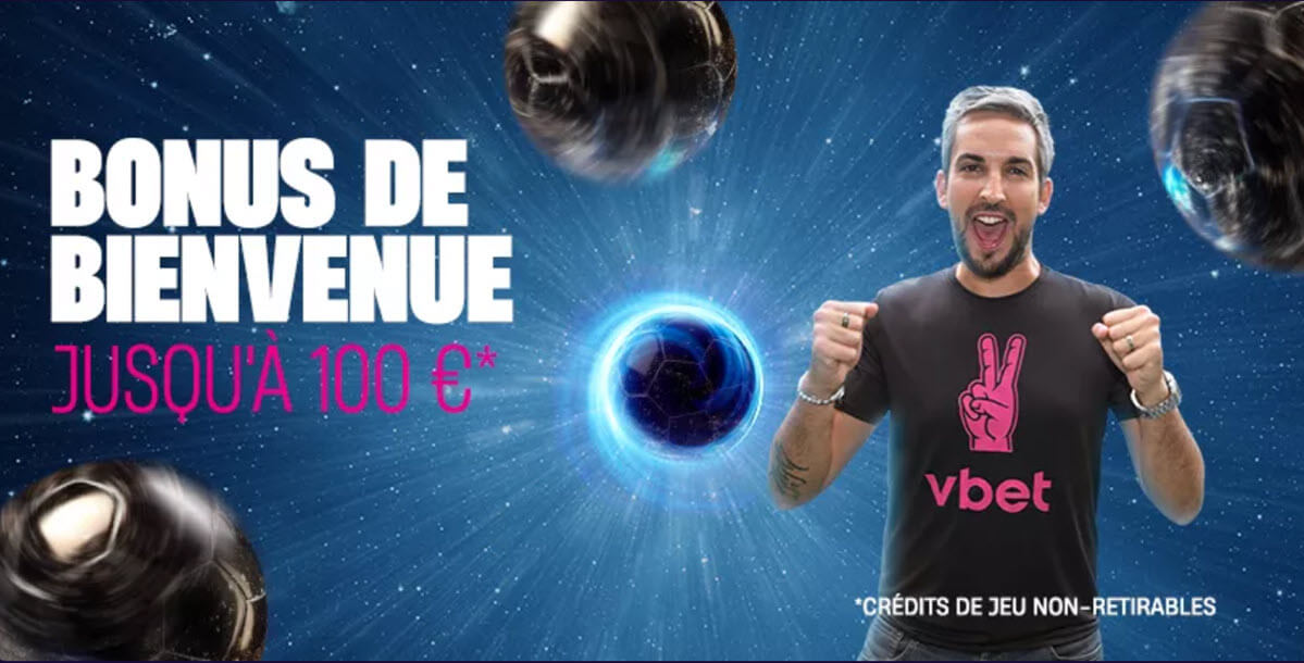 Code promo Vbet 100€ de bonus offert | Novembre 2023