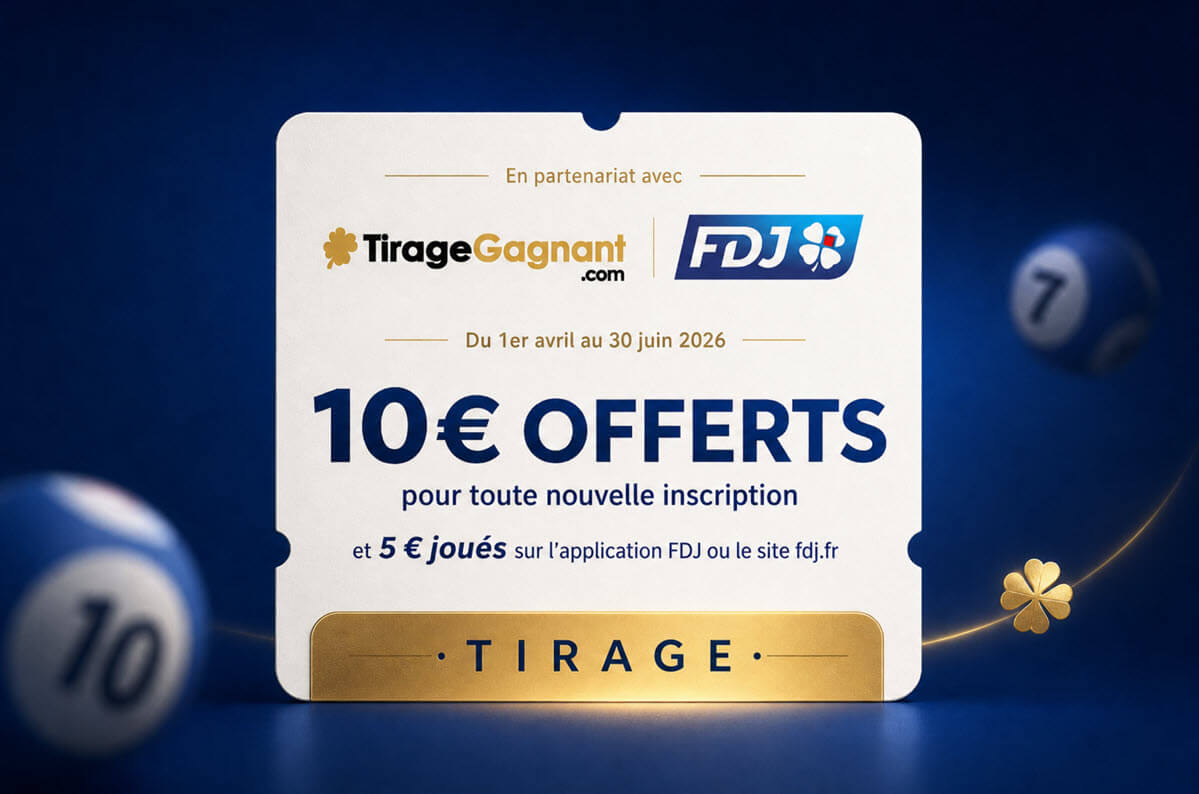 Code Promo FDJ : 10€ d'e-crédits offerts en juin 2026